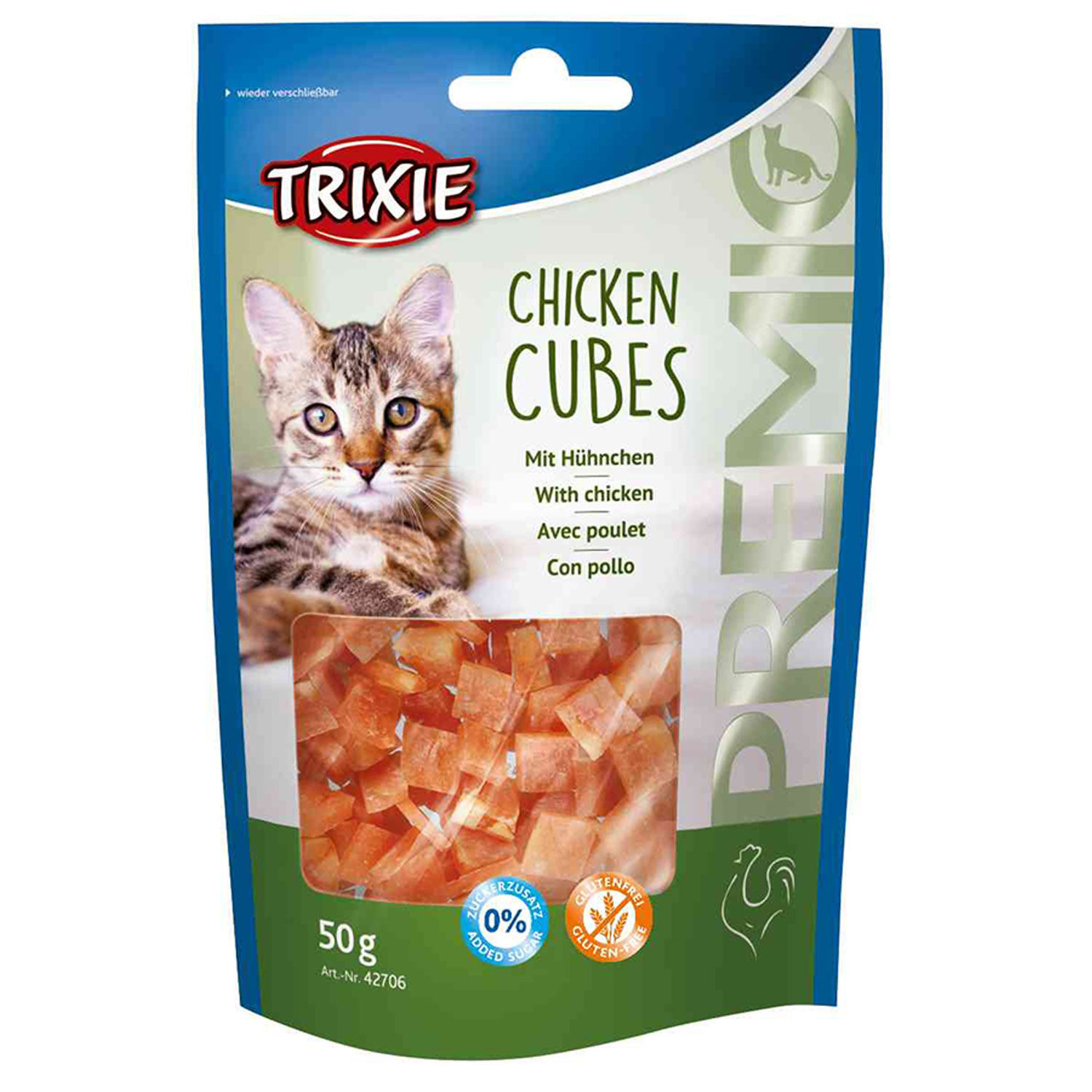 Snack PREMIO Chicken Cubes, Light, 50 g – eccoanimal